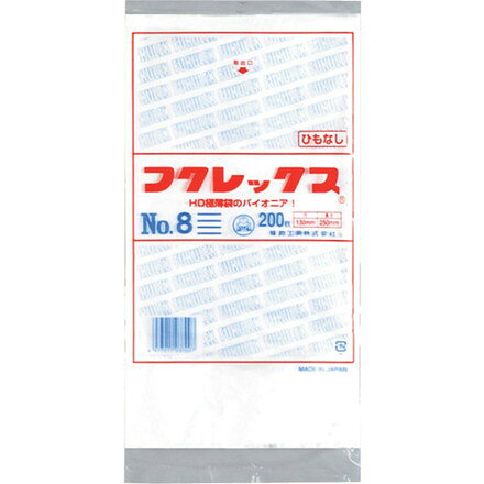 【商品スペック】特長●薄くても開口性に優れています。用途仕様●色：半透明●縦(mm)：250●横(mm)：130●厚さ(mm)：0.008仕様2●食品衛生法適合品材質／仕上●高密度ポリエチレン（HDPE)セット内容／付属品注意【代引きについ...