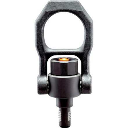 【商品スペック】特長●ボタン操作で着脱が簡単です。●アイボルトの作業時間を85％短縮できます。●シャックルが360度回転します。●ボタンを押しながらネジ穴にピンを差込むことが出来ます。用途●冶具、金型、建設材料運搬用、アイボルトの代用に。仕...