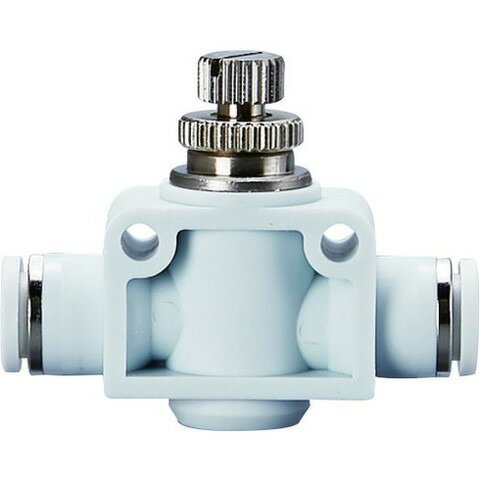 【商品詳細】●低流量域の速度制御を容易に行えます。●新型ロックリングで配管作業をスムーズかつ確実に行なえます。●適合チューブ外径D(mm)：4●使用流体：空気●流体温度：0〜60℃(凍結なきこと)材質／仕上●本体：ポリブチレンテレフタレート...