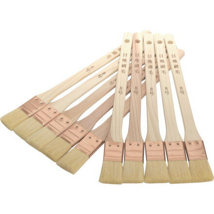 【商品スペック】特長●細かい場所の塗装に便利なハケです。●品番[17511]の目地ハケ8号が10本入っています。用途●目地用。仕様●刷毛幅(mm)：25●毛丈(mm)：32●玉厚(mm)：6.5●全長(mm)：270●適合塗料：水性〇油性〇...