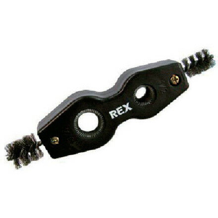 【商品スペック】特長●高炭素鋼ワイヤを使用しました。●替えブラシの交換も簡単です。用途●ロウ付け作業前の、パイプ内外面の酸化被膜、汚れ等の除去。仕様●適応パイプ径(B)：給湯1/2・3/4、冷媒5/8・7/8仕様2●REX銅管ブラシCBー2...