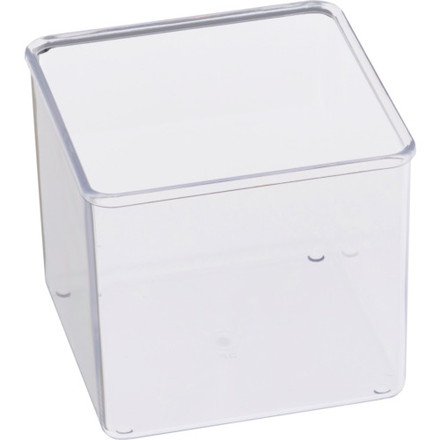 【商品スペック】特長●透明なので中身が何か分かります。●多種類のサイズがあり、用途に合わせて選べます。●角が丸い角型シリーズです。用途●細かい部品の監理・収納に。仕様●色：透明●外形寸法(mm)間口：110●外形寸法(mm)奥行：110●外...