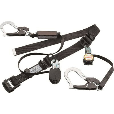 特長●JIS T 8165規格品です。用途●1本吊り専用（胴ベルト型）。仕様●色：黒●胴ベルト幅×長さ(mm)：50×1220●フック口開き(mm)：53●最大使用可能質量(kg)：100●ランヤード寸法　長さ(mm)(フック含む)：165...