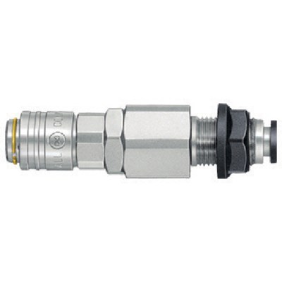 特長●ソケットにバルブ機構を備えたスリーブ外径14mmのコンパクトタイプです。●小型・モジュール化が進む分野に適しています。仕様●適合チューブ外径D(mm)：8●最高使用圧力(MPa)：1.0●使用温度範囲(℃)：-20〜80●使用流体：空...