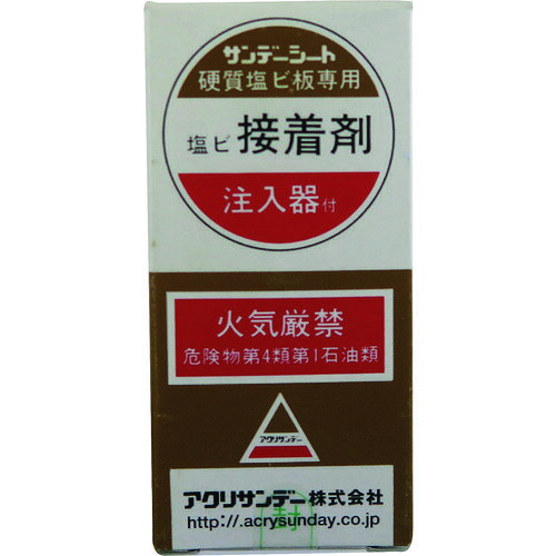 特長●●●用途●硬質塩ビ同士の接着に。仕様●色：透明●容量(ml)：25材質/仕上●テトラヒドロフランセット内容/付属品●針、注入器注意●吸入したり、目に入らないように取り扱いに注意してください。原産国：日本【代引きについて】こちらの商品は...
