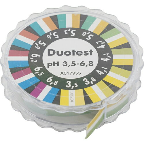 特長●2種類の異なった指示薬を分離し、高い精度と正確な読み取りができます。●中央部分は疎水性が強く、試験紙に物理的強度を保持させています。●使いやすいプラスチックディスペンサー入りの個別包装です。仕様●幅×長さ(mm×m)：10×5●測定範...