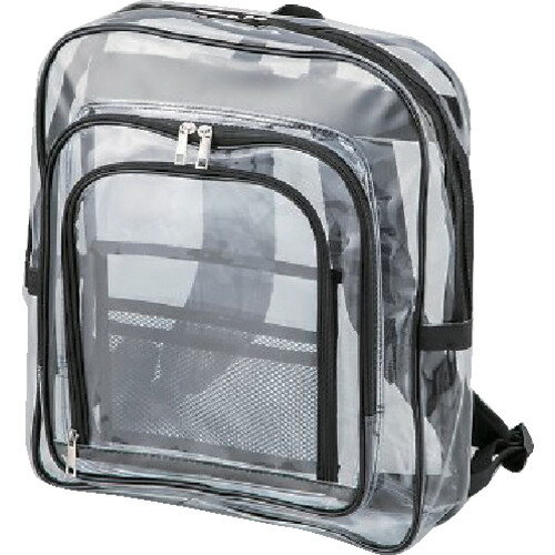 特長●中身の確認が容易なため、工場内・作業現場へ不審物の持ち込みを防止します。●ベルト部分は長さ調整が可能です。仕様●色：スケルトンクリア●幅(mm)：350●高さ(mm)：400●奥行(mm)：100●タイプ：リュック●静荷重(Kg)：3...