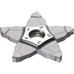 ●強固なクランプシステムと、高剛性チップデザインが高能率加工を実現します。●ホルダーの左右方向から、機上で簡単迅速にチップ交換が可能です。●5コーナー使いチップで経済性に優れています。●溝入れ、突っ切り加工用。●適合被削材：PMKHS●コー...