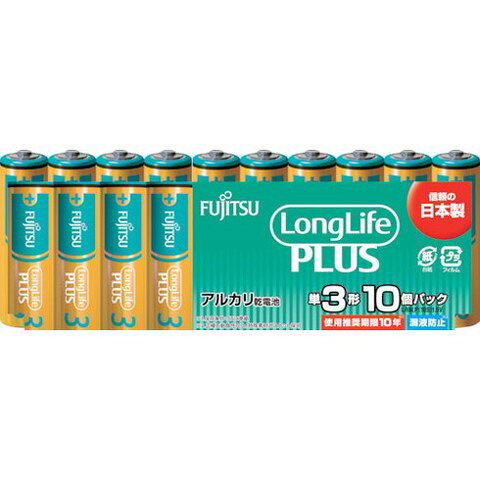 【商品詳細】●ふだん使いの機器にロングライフプラスタイプ●高い信頼性とコストパフォーマンスを誇るスタンダードタイプのアルカリ乾電池。●使用推奨期限が10年で備蓄にも最適。●中電流機器から小電流機器に適しています。●タイプ：単3●使用推奨期限...