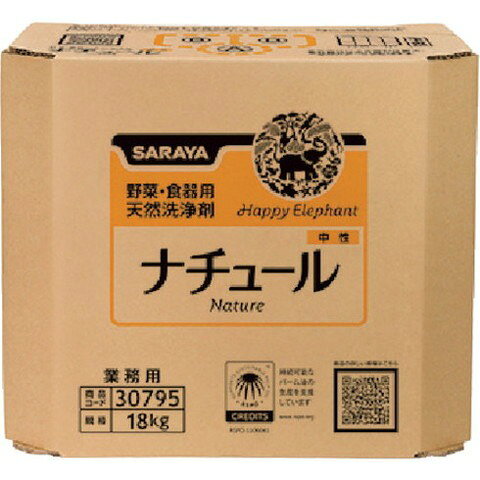 【商品詳細】●天然洗浄剤ソホロを使用し、手肌にやさしく、すすぎ性にも優れた次世代型洗浄剤です。●石油系界面活性剤、着色料、合成香料無添加です。●RSPO認証品です。●野菜、食器の洗浄に。●容量(kg)：18●中性JANコード 4987696...