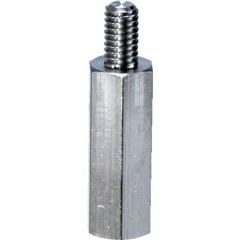 【商品詳細】●プリント基板・アクリルカバーその他部品支持に便利なステンレスサポーターです。●RoHS対応品です。●基板の底上げなど、間隔を作るために。●全長(mm)：10●対辺(mm)：5.5●ねじ径：M3●ねじ長さ(mm)：オス6、メス6...