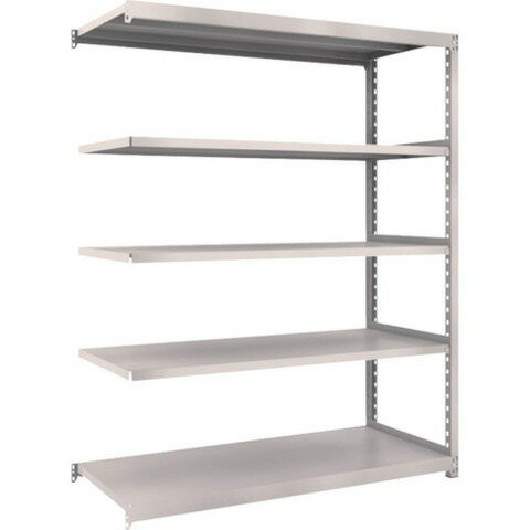 【商品詳細】●ボルトを1本も使用していないボルトレス構造で、分解・組み立て作業が簡単で、作業時間を大幅に短縮できます。●棚の段変更が、25mmピッチで、自由に調整、変更ができます。●高さ、奥行が同じであれば、増結することができます。また、支...