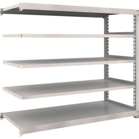 【商品詳細】●ボルトを1本も使用していないボルトレス構造で、分解・組み立て作業が簡単で、作業時間を大幅に短縮できます。●棚の段変更が、25mmピッチで、自由に調整、変更ができます。●高さ、奥行が同じであれば、増結することができます。また、支...