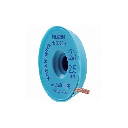 【商品スペック】■特長・鉛フリーはんだに対応したはんだ吸取り線です。・熱伝導性に優れ、高性能フラックスの採用により鉛フリーはんだでも基板をいためず、スピーディーに作業が完了します。・銅食われが少なく、コテ先へのダメージが比較的小さく抑えられ...