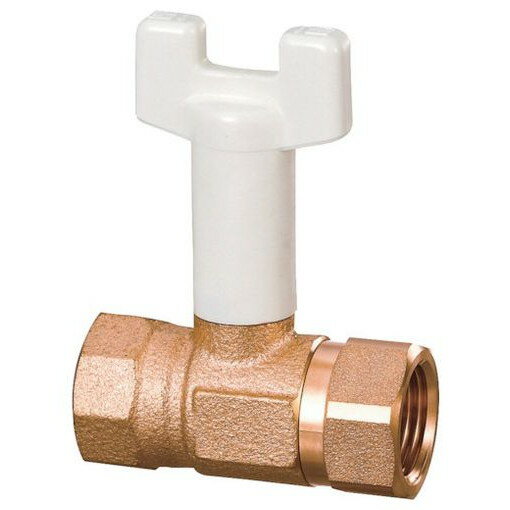 【商品スペック】特長●青銅製のボールバルブです。●埋設配管にも使用できます。●ワンタッチ着脱式ハンドルです。用途●冷温水・油・不凍液用。●エコキュートの配管に。仕様●呼び径A：13●呼び径B：Rc1/2 x Rc1/2●全長(mm)：58●...