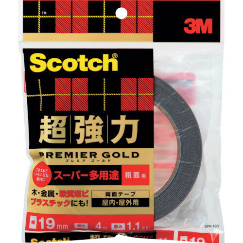 メーカー：スリーエムジャパン【商品特徴】●粗面にも使用可能です。【用途】●木、金属、塩化ビニール、プラスチック、軟質塩化ビニールやベニヤ・タイルなどの粗面に。【仕様】●色：グレー●幅(mm)：19●長さ(m)：4●厚さ(mm)：1.1●テー...