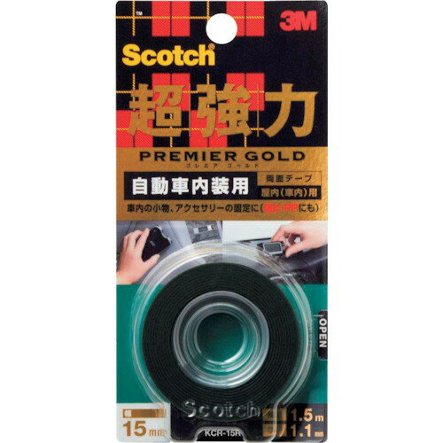 メーカー：スリーエムジャパン【商品特徴】●基材に柔軟性があるので、エンボス表面のざらざらした面にもつきます。●強靭なアクリルフォーム素材に、アクリル系粘着剤を塗布した超強力両面シートです。●軟質塩ビ・ポリプロピレンなどオレフィン系プラスチッ...