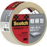 メーカー：スリーエムジャパン【商品特徴】●軽量物や封筒などに気軽に使えるタイプです。【用途】●段ボールの梱包、小包などの荷造り、封かん、補強などに。【仕様】●色：透明●幅(mm)：48●長さ(m)：50●厚さ(mm)：0.05●粘着力(N/...