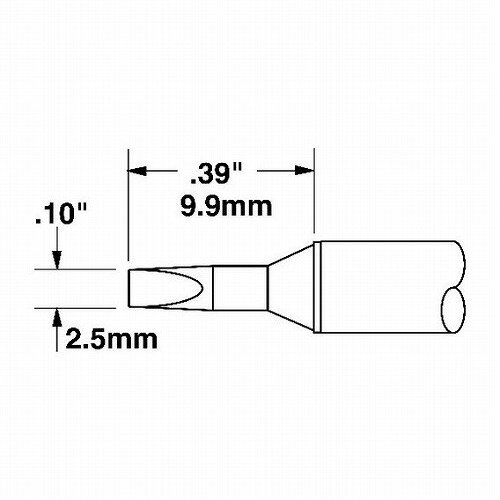 【商品スペック】特長●MXシリーズ用チップカートリッジです。用途仕様●設定温度(℃)：496●コテ先名称：D型仕様2●496℃　D型　2.5mm x 9.9mm材質/仕上セット内容/付属品注意【代引きについて】こちらの商品は、代引きでの出荷...