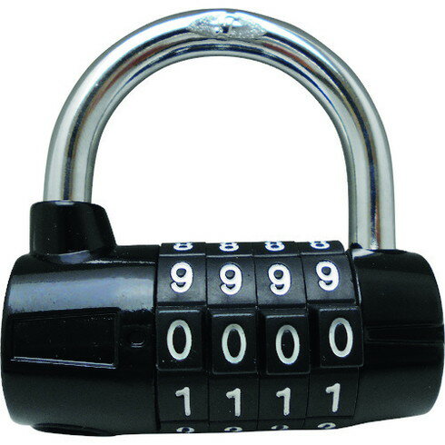 【商品スペック】特長●解錠番号を自由に設定できます。●カギなしで番号を合わせると解錠できます。用途●吊るの横幅が広いのでチェインやヘルメットの施錠保管に便利。仕様●色：ブラック●幅(mm)：60●ツル径(mm)：7●C(mm)：29●D(m...