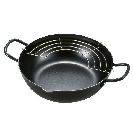 【商品サイズ】幅33×奥行25×高さ9.8cm【材質】本体/鉄（シリコーン焼付塗装）ハンドル/鉄（メラミン塗装）アミ/クロムメッキ【生産国】日本【製品重量】870g【箱サイズ】25×28.7×10cm 【箱入り重量】1,050g 【容量】3...