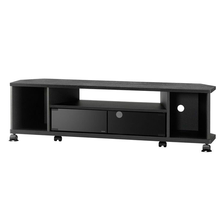 KAD style。カラーブラック。よりシンプル・モダンに、お部屋の「カド」にピッタリ設置。テレビ〜52Vまで対応。キャスター付き。【サイズ】幅1200×奥行290×高さ341mm。【仕様】合成樹脂化粧繊維板、強化ガラス(スモークブラック飛...