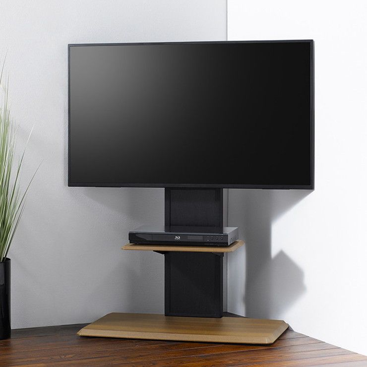 壁よせスタンド850。支柱板　リバーシブルでお好み演出。薄型テレビ40V〜65Vまで対応可能。【サイズ】幅850×奥行420×高さ1130mm。【仕様】合成樹脂化粧繊維板(塩化ビニール樹脂)、スチール。　　　　耐荷重：パネル35kg、棚板5...
