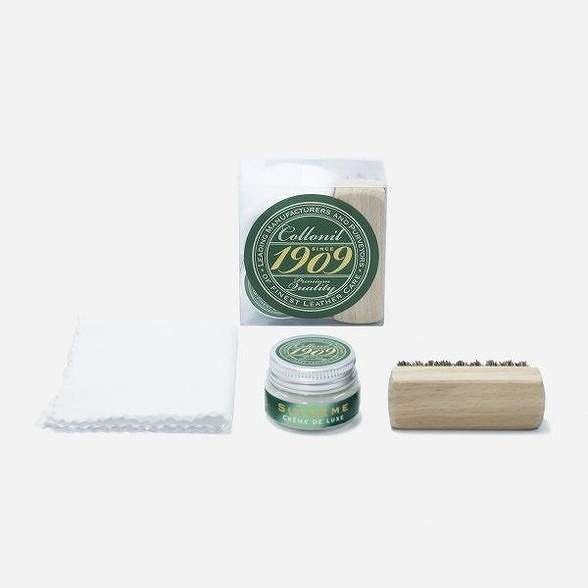 【商品説明】コロニルを代表する人気商品1909シュプリームクリームデラックスのミニサイズをはじめ、初めての方でも簡単に革のお手入れができる、厳選したアイテムを揃えました。出張や旅行にも便利なコンパクトサイズなので、いつでもどこでも手軽にレザ...
