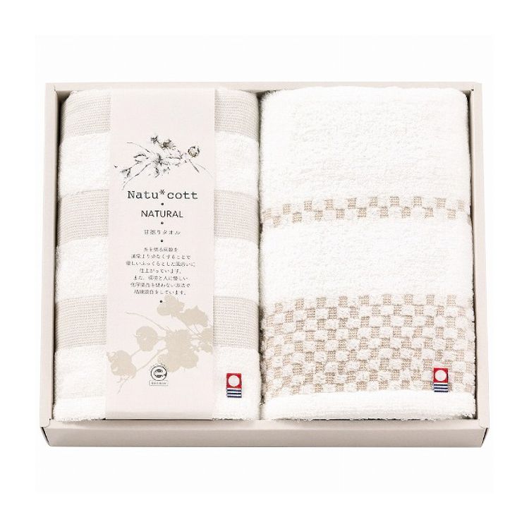 【商品特徴】糸を撚る回数を減らすことによりふっくらちした風合いのタオル。【製造者】apide【箱サイズ（cm）】29.3×24.3×5cm【現品サイズ・内容】34×80cmフェイスタオル2枚・綿100％・［日本製］【製造生産地】日本※メーカ...