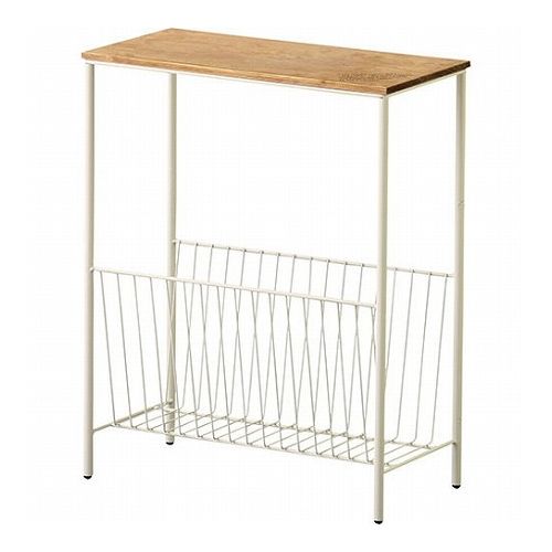 より良いくらしのために。東谷のLIGHT FURNITURE/サイドテーブルサイズ:W40×D20×H50cm素材:天然木(パイン) スチール(粉体塗装)組立:完成品静的耐荷重:5kg原産地:中国サイズ：幅52×高さ22×奥行42cm重量：...