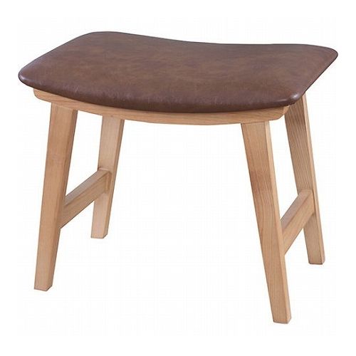 より良いくらしのために。東谷のLIGHT FURNITURE/トロペ スツールサイズ:W48×D33×H42cm素材:天然木(アッシュ) ウレタン塗装 積層合板 ソフトレザー組立:完成品静的耐荷重:80kg原産地:中国サイズ：幅49×高さ4...