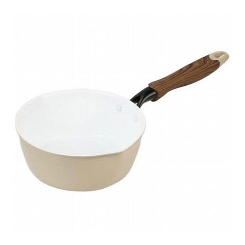 ティアラ セラミック加工IH対応行平鍋18cm○耐久性と耐食性に優れた内面セラミック加工。〇ガス火はもちろん、オール熱源対応でIHにもお使いいただけます。製品サイズ(約) : 全長375×幅200×高さ105mm製品重量(約) : 105g...