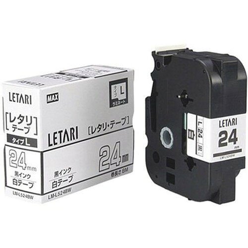 ラミネートテープ(PM-3600/PM-2400N)特長ラミネートテープ(PM-3600/PM-2400N)仕様●8m巻●幅:24mm●色:黒字・白●生産国:中国メーカー名：MAX【代引きについて】こちらの商品は、代引きでの出荷は受け付けて...