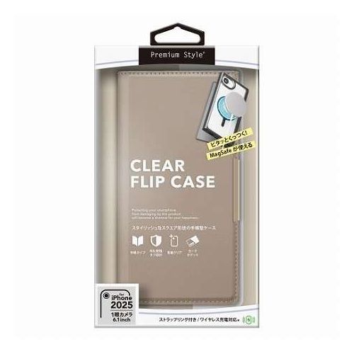MagSafe対応メタルリングを内蔵したiPhone 16e用 クリアフリップケース「PG-25KMC02BE」は、MagSafe対応メタルリングを内蔵したiPhone 16e用 クリアフリップケースです。手にフィットするスクエアデザイン。...