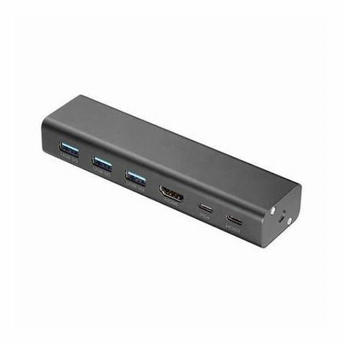 eモニター台に取り付け可能なUSBドッキングステーション。●木製天板に取付の木ネジ固定のドッキングステーションです。●サンワサプライ製EMRシリーズには仮穴が開けてあるので木ネジで簡単に取り付けることができます。●Type-Cケーブル1本で...