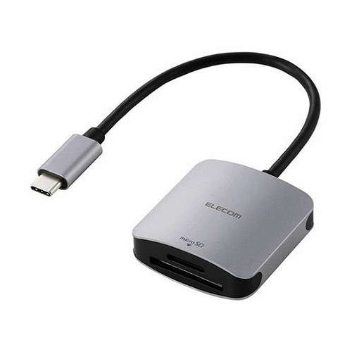 ■撮影データ転送がもっと速く快適になる、パソコンやスマホ、タブレットへの接続に便利なUSBType-C(TM)プラグのケーブル付きメモリーカードリーダーです。■SDカードとmicroSDカードの2つのスロットを搭載。デジタルカメラやアクショ...