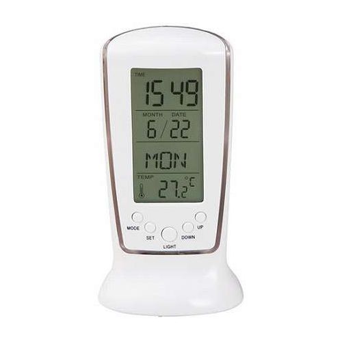 カレンダー、アラーム、温度計、カウントダウンタイマー。暗がりでもよく見えるLEDバックライト付。メーカー品番:SC-1011内容物:本体(約125×65×55mm)×1素材:ABS電源:単4×3(別売)生産国:中国パッケージ形態:化粧箱箱サ...