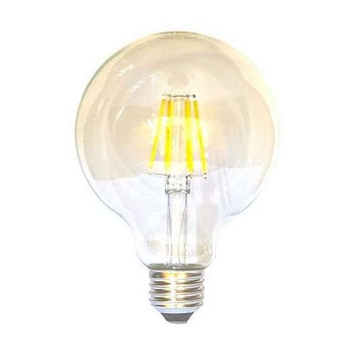 LED球ボール球形60W相当クリア2200K照明機器LED電球●口金:E26●定格電圧:100V●消費電力:6.4W●全光束:810lm●光源色:電球色●色温度:2200K●配光角度:290°●定格寿命:2万時間●商品サイズ:外径95×全長...
