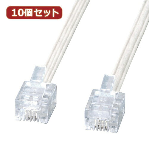 ●6極4芯仕様。ホームテレホンやビジネスホンに対応。また、6極2芯タイプの機器にも使用出来ます。●NTT端子結線準拠。(両端のプラグは、一方が逆さまに取り付けられています。)※但し、NTT端子結線準拠でない6極4芯の機器にはご使用になれませ...