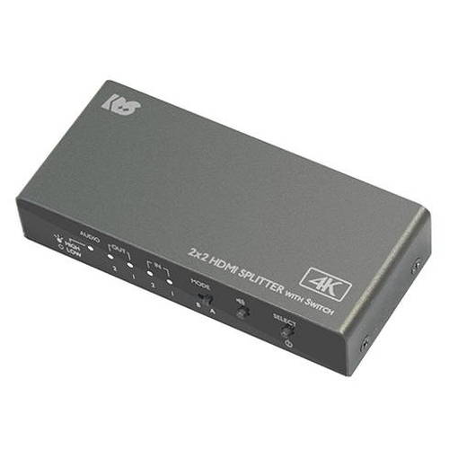 4K60Hz対応 入力切替機能搭載HDMI分配器●2入力2出力 入力切替機能搭載のHDMI分配器。●4K60Hz (4:4:4) 対応。●HDCP2.2/1.4準拠。HDR10対応。●4K映像をフルHDで表示する映像ダウンスケールに対応。●...