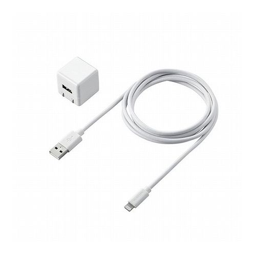 家庭用コンセントからLightningコネクタ搭載のiPhoneやiPad、iPodを充電できるLightningケーブルを付属したAC充電器です。付属のLightningケーブルは、充電だけでなくパソコンとのデータ通信にも使用可能です。ケ...