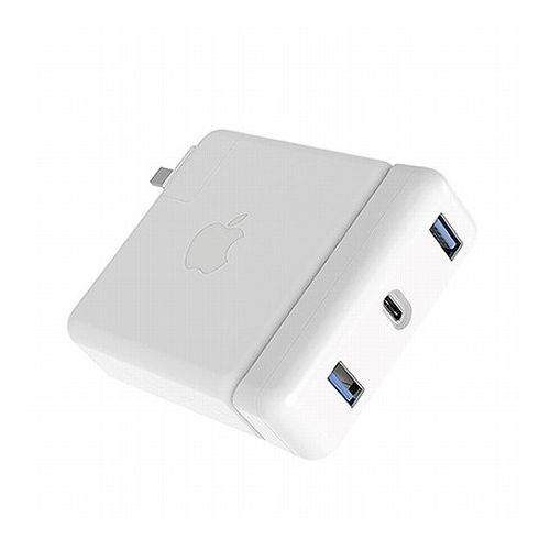 HyperDriveApple61WUSB-C電源アダプタ用USB-CHubは、Apple純正USB-C電源アダプタにつけるだけで、iPhoneやMacBook、iPad、他多様なノートパソコンなど、最大3台まで同時充電可能な、最もスマート...