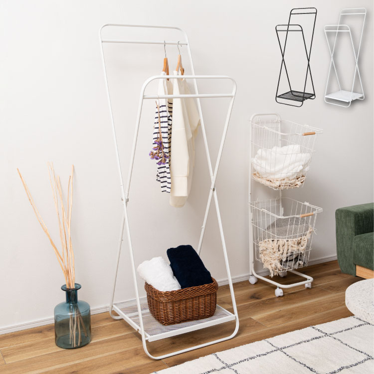 ■商品サイズ幅50.5×奥行51×高さ153cm■素材スチール(粉体塗装)■重量3kg■生産国中国■特徴省スペースデザインで場所を取らず、スッキリ置けるフォールディングハンガー。折りたたみ可能なので使わない時は隙間収納しておけるのも嬉しいポ...