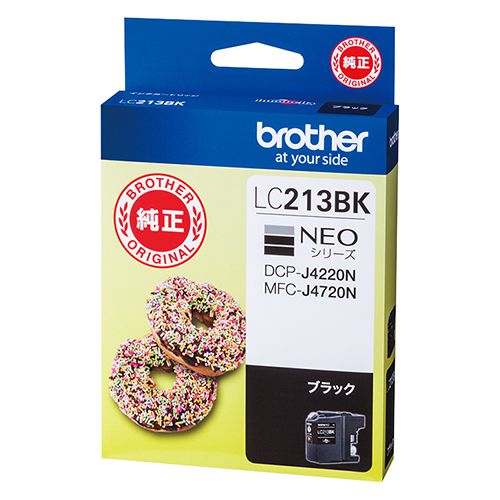 ブラザー インクカートリッジ ブラック LC213BKJANコード4977766739962鮮やかな仕上がりを支える、ブラザー純正インクカートリッジのご使用をおすすめします。◆インク色：ブラック【送料について】北海道、沖縄、離島は送料を頂きます。