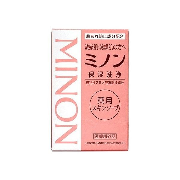 【商品詳細】肌あれ防止成分配合ミノン石けん特 長その(1) アレルギーの原因物質を極力カット。無着色・無香料・防腐剤無添加。低刺激性。その2 健康な素肌と同じ弱酸性。素肌に余分な負担をかけにくい植物性アミノ酸系洗浄成分を配合。その3 肌に石...