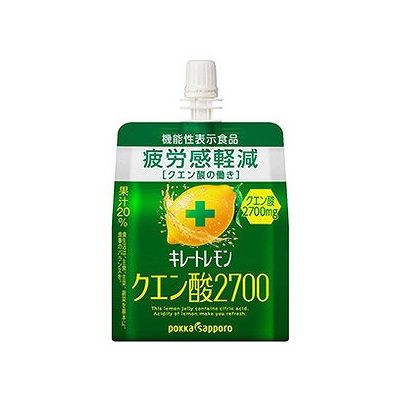 商品概要メーカー：ポッカサッポロフード＆ビバレッジ商品名：【軽】キレートレモンクエン酸2700ゼリー（165g）区分：食品内容量：165g商品概要：【機能性表示食品】レモン1個分の果汁、1日分のビタミンCJANコード：45898508225...