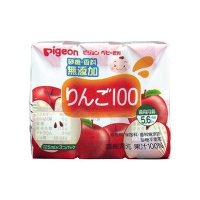 商品概要メーカー：ピジョン商品名：【軽】ピジョンりんご100（125mL×3個パック）区分：食品内容量：125mL3個パック商品概要：りんごそのままの味わいを大切にした果汁100%のジュース(ベビー用)です。砂糖は一切使用しておりません、着...