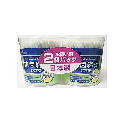 商品概要メーカー：ピップ商品名：抗菌綿棒（200本×2個パック）区分：日用雑貨内容量：200本×2個パック商品概要：ソフトで弾力性のある紙軸とコットン100％の綿球を使用した綿棒です。抗菌仕上げです。JANコード：4902522660501...