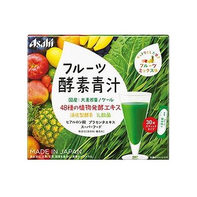 商品概要メーカー：アサヒグループ食品商品名：【軽】フルーツ酵素青汁（3g×30袋）区分：食品内容量：3g×30袋商品概要：国産の大麦若葉にこだわった飲みやすい青汁JANコード：4946842638994商品コード：078919951商品の特...