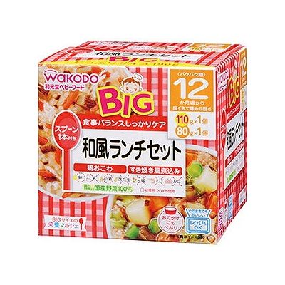 商品概要メーカー：アサヒグループ食品（和光堂）商品名：【軽】BIGサイズの栄養マルシェ和風ランチセット区分：食品内容量：1セット商品概要：「鶏おこわ」と「すき焼き風煮込み」の詰め合わせです。鶏おこわは、鶏肉とにんじん、ごぼうをお米と一緒にか...